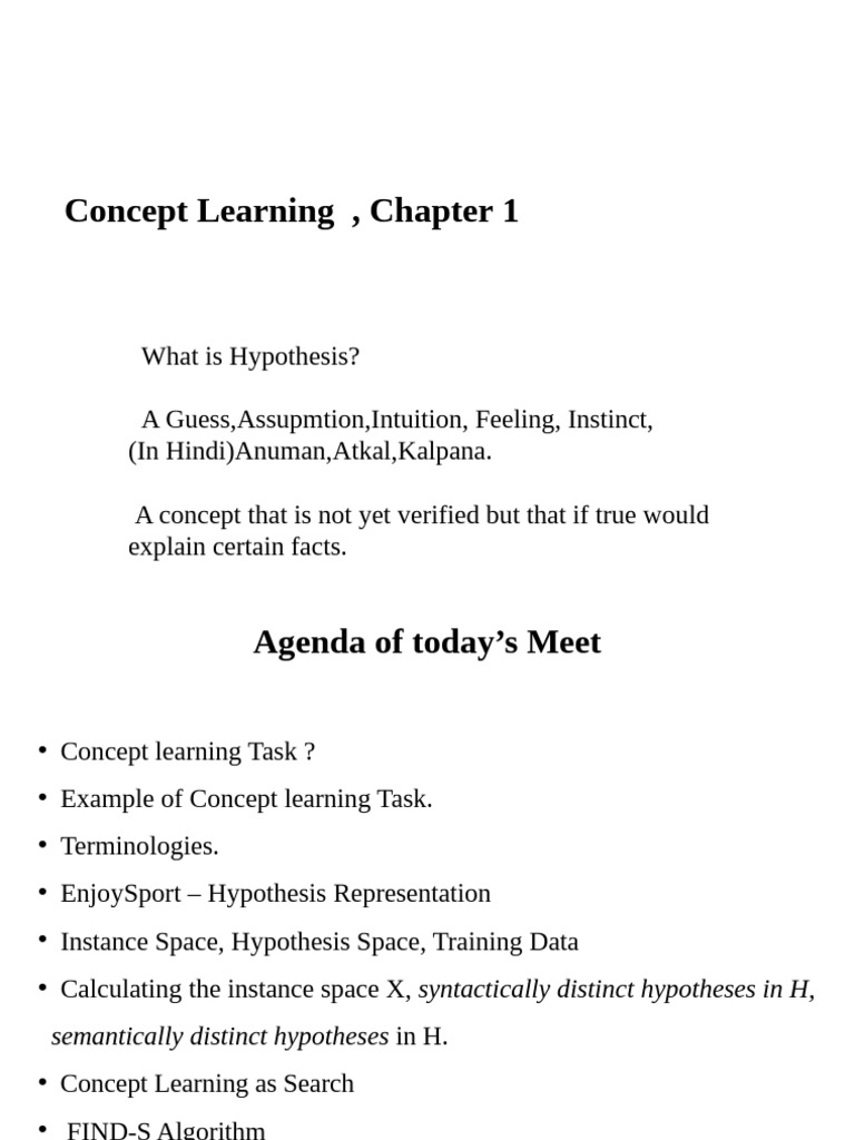 Lec01 Conceptlearning 1 | PDF