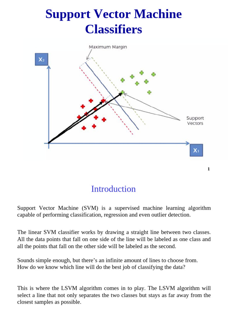 Support Vector Machines | PDF