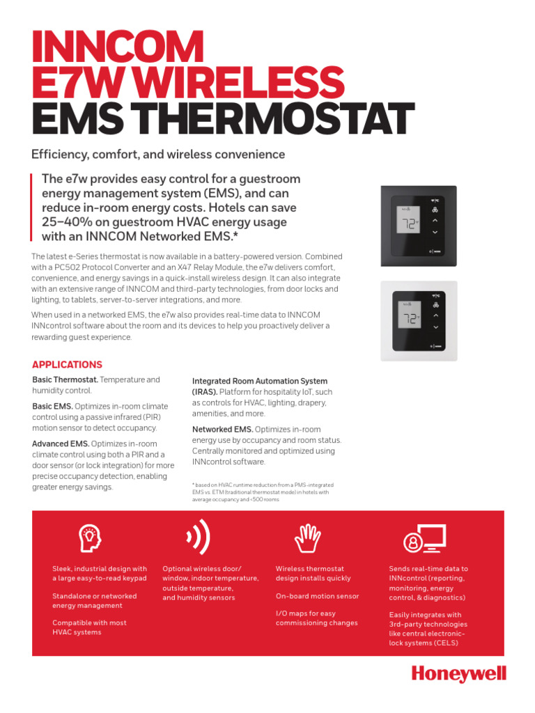 INNCOM e7w DATASHEET (1) | PDF