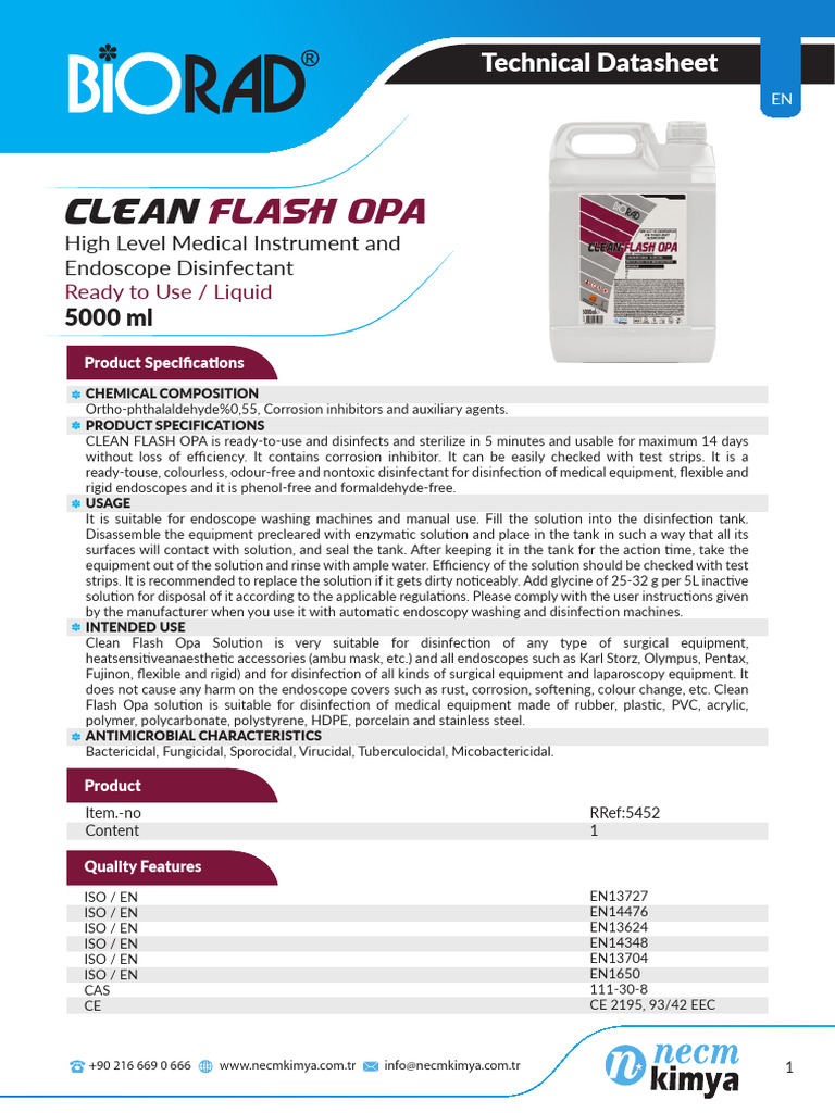 Biorad Clean Flash OPA 5000 ML en | PDF