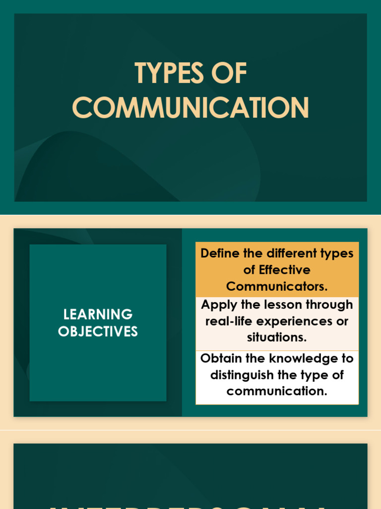 Types of Communication For Modular | PDF | Communication ...