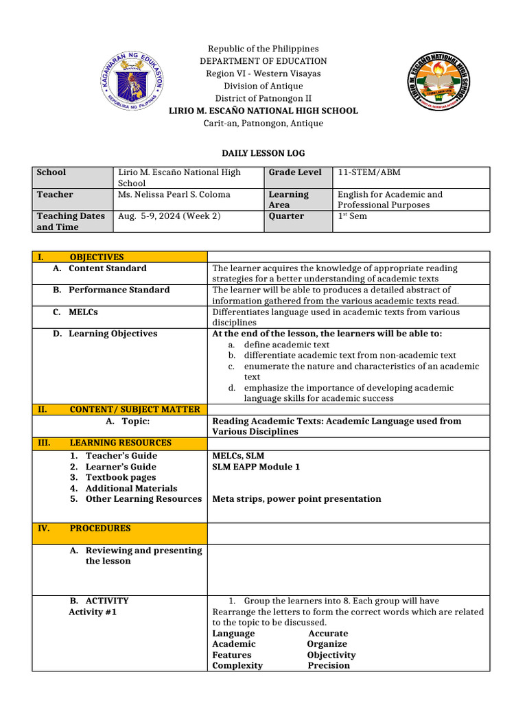 Quarter 1-Week 2 | PDF | Learning | Educational Assessment