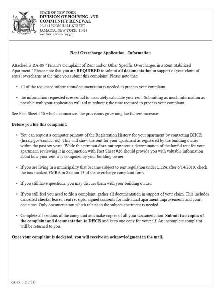 Rent adjustment forms | PDF