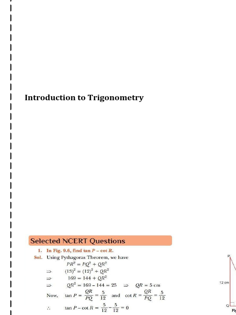 Intro to Trigonometry ( HOT Questions) | PDF