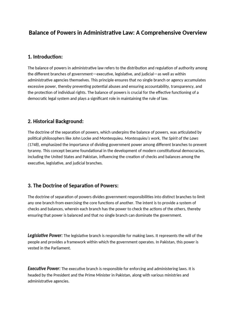 Balance of Powers-WPS Office | PDF | Separation Of Powers | Law