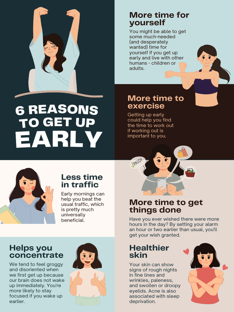 Blue Illustration Healthy Lifestyle Tips Poster | PDF