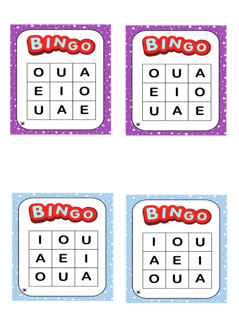 Bingo de Vocales | PDF