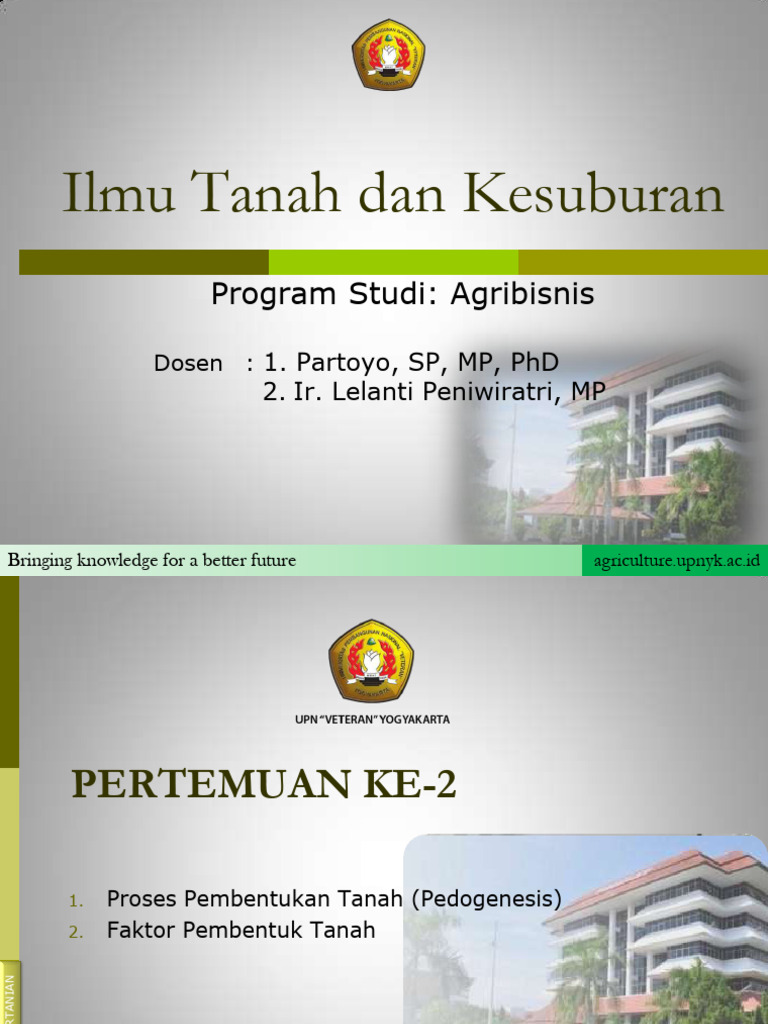 Kuliah 2 - TNH Dan Kesub - PTY - Proses Pembentukan Tanah - 2020 | PDF