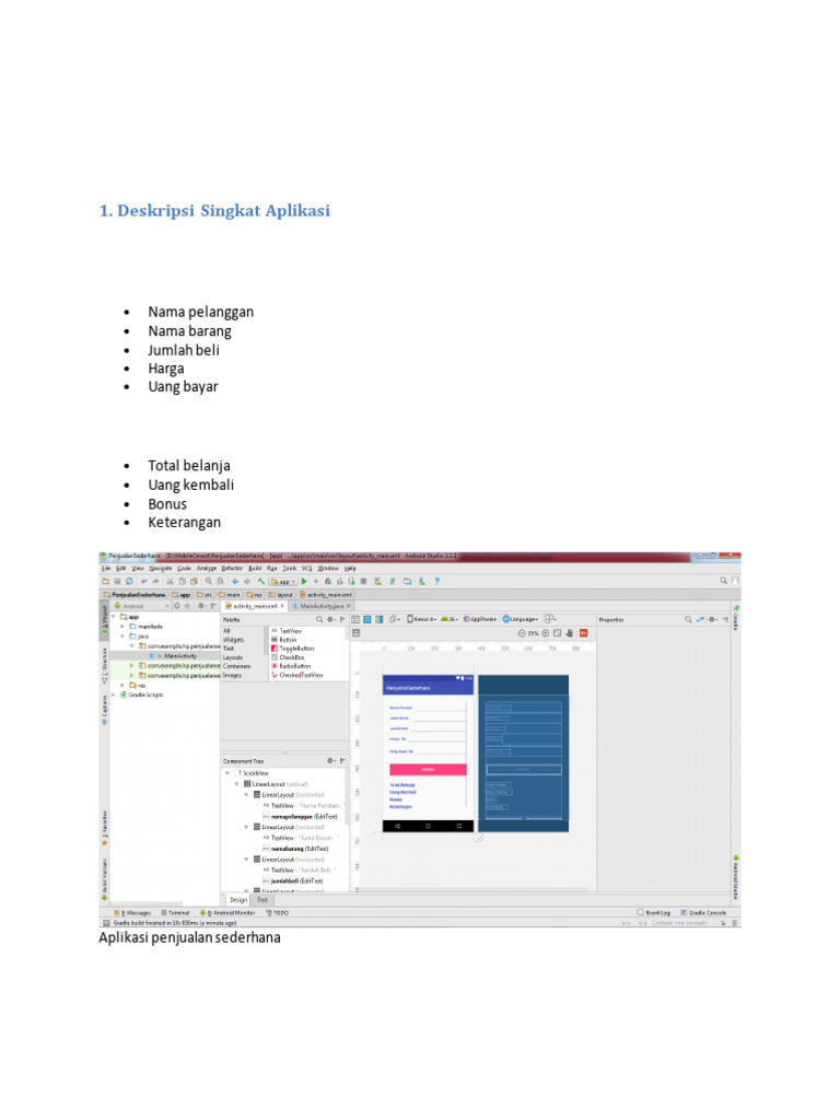 13 Membuat Aplikasi Penjualan Menggunakan Android Studio | PDF