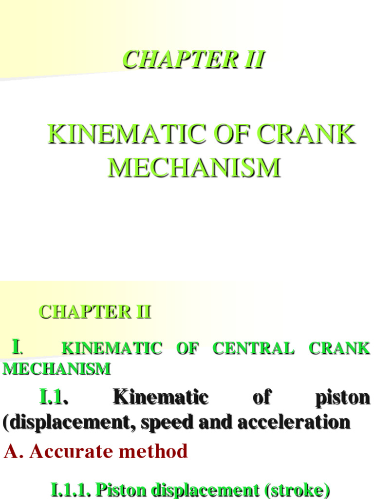 Chapter 2. Kinetic of Slider-Crank Mechanism | PDF
