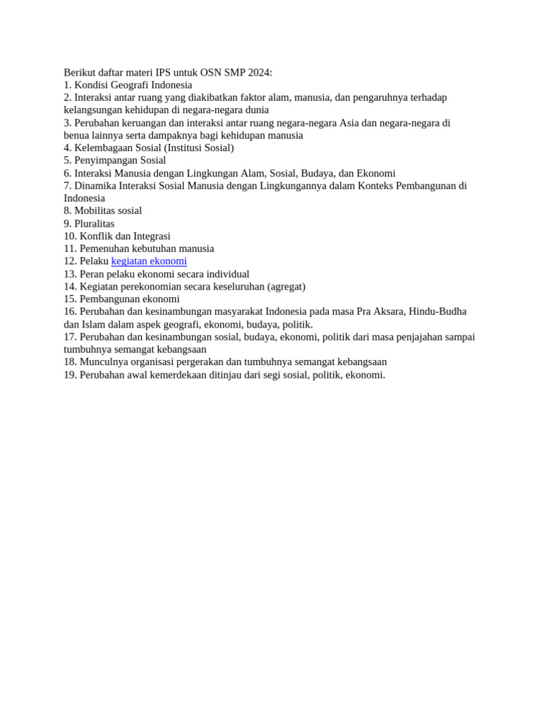 Soal Aziza Osn Ips Final | PDF