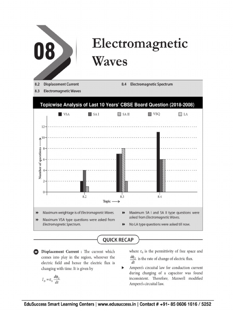Chapter 8 - Electromagnetic Waves - MKIT FULL BOOK 2024 | PDF