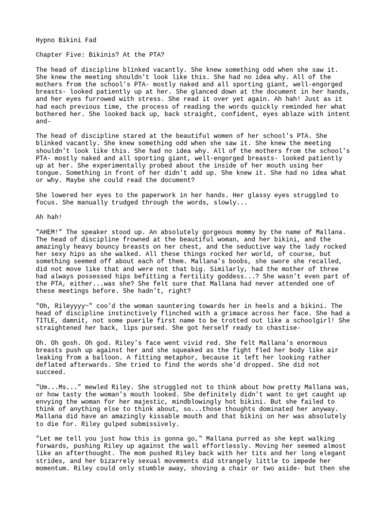 Bikini Fad Chapter Five Bikinis at The PTA | PDF