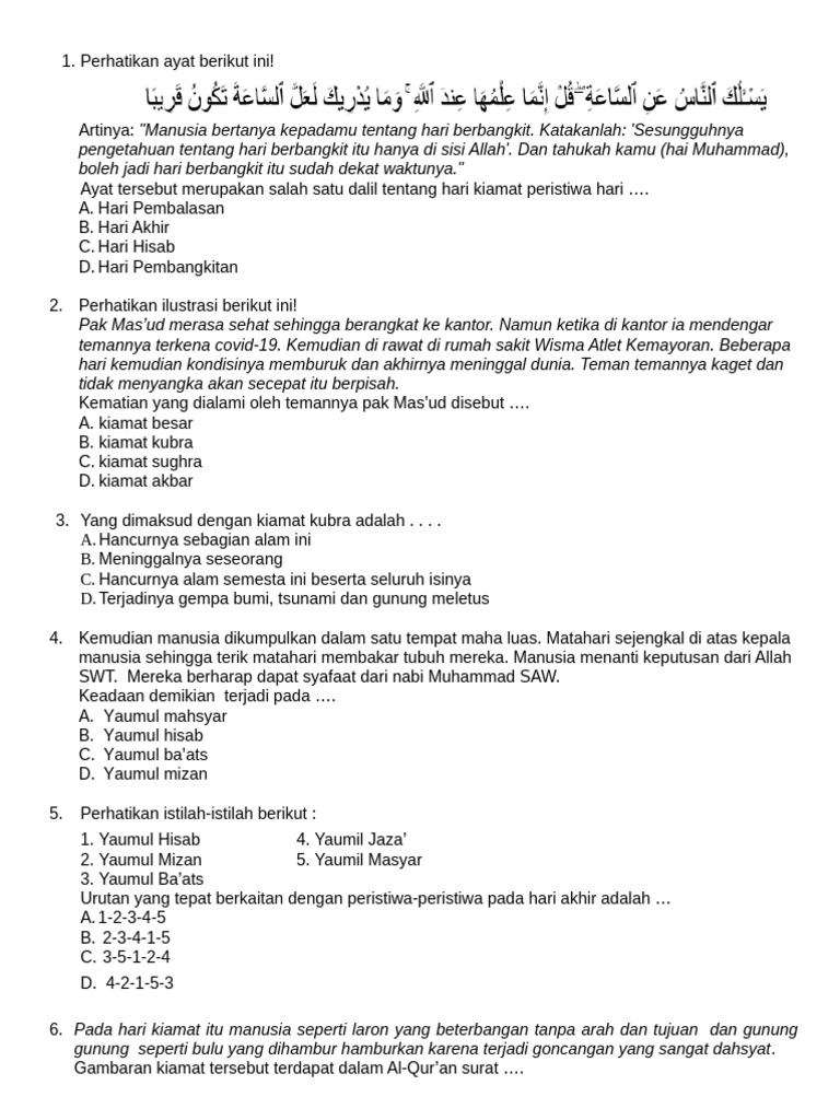 2 Paket Latihan Soal PAS Ganjil 2324 | PDF