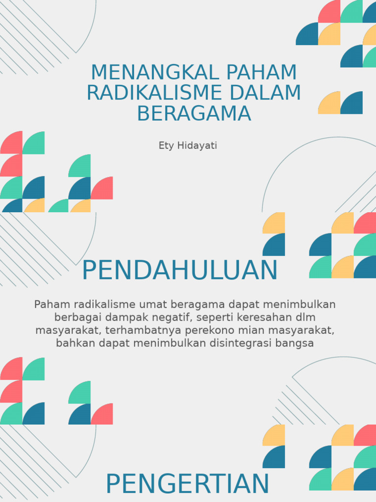Menangkal Paham Radikalisme Dalam Beragama | PDF
