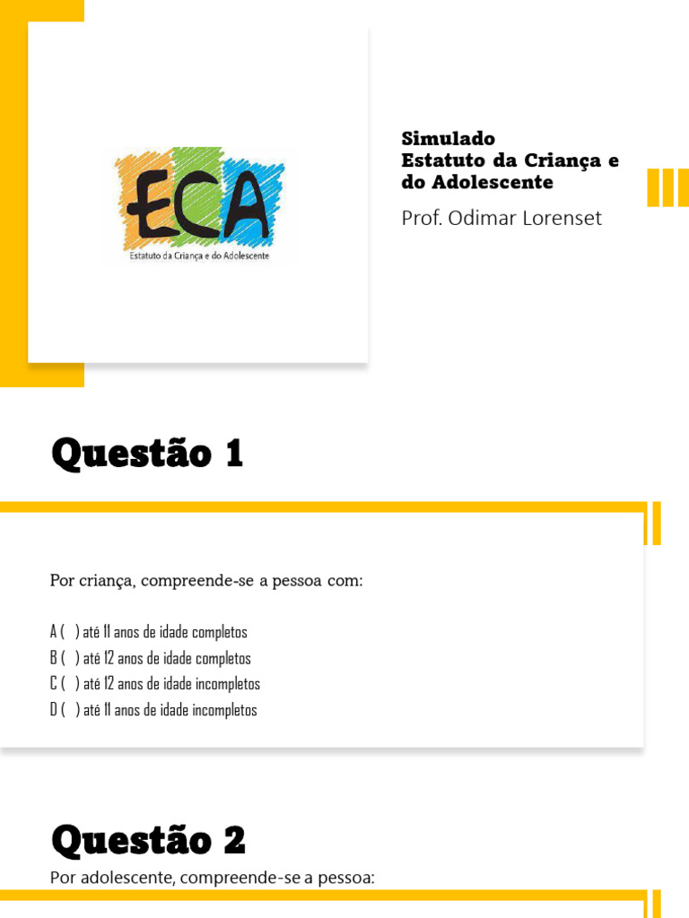 SIMULADO ECA | PDF