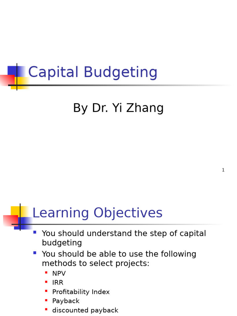Capital Budgeting | PDF