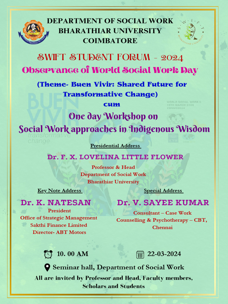 Invitation-Observation of World Social Work Day | PDF