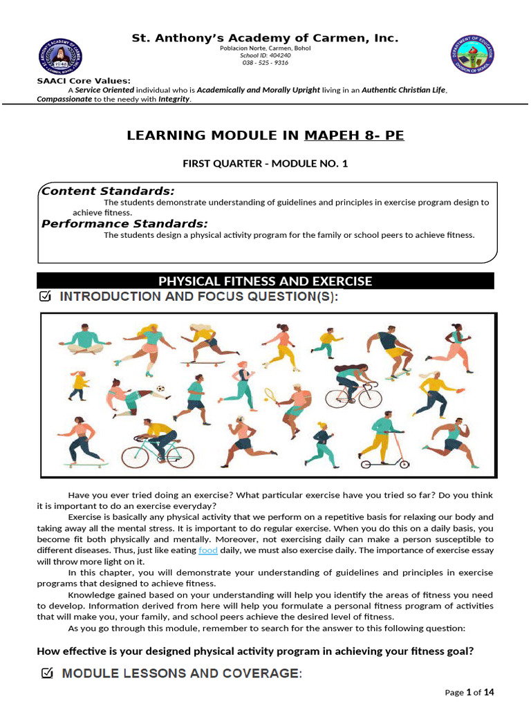 PE 8 Module-Q1 | PDF