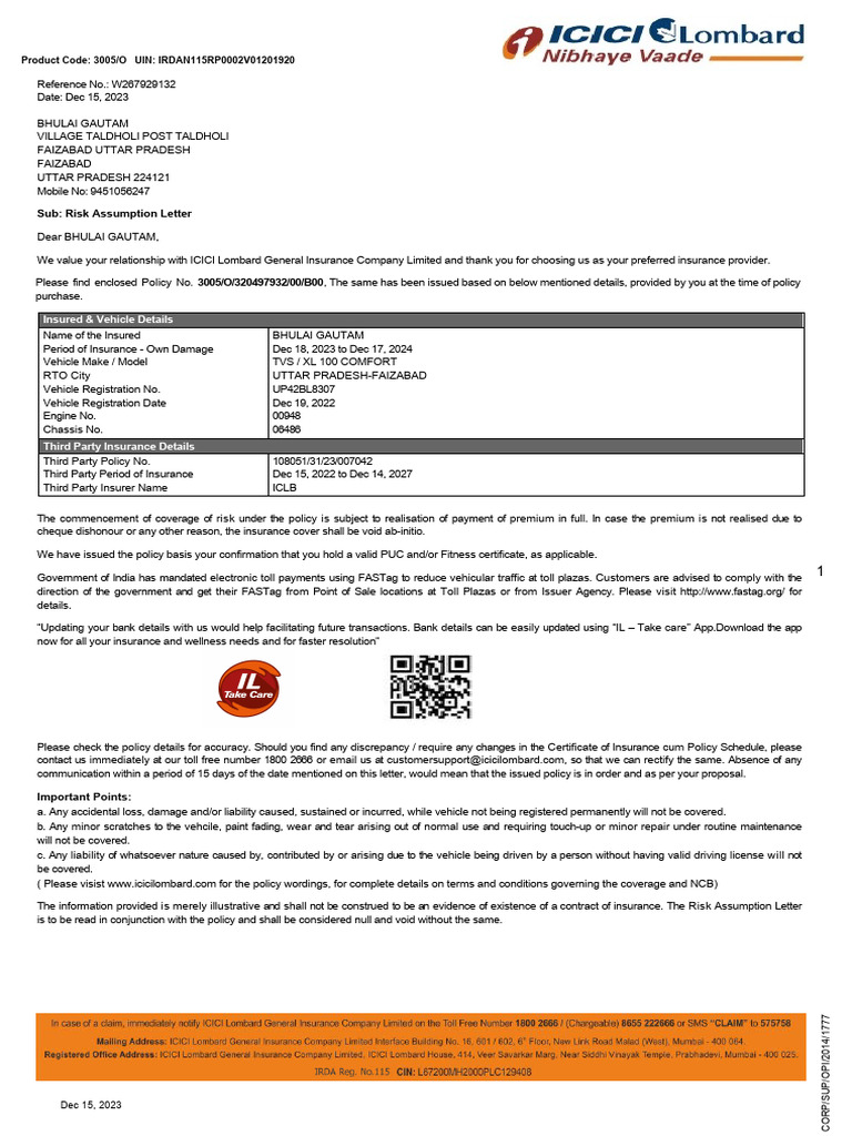 ICICI Lombard Original | PDF