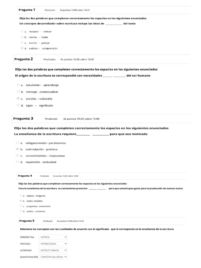cuestionario 4 lengua | PDF