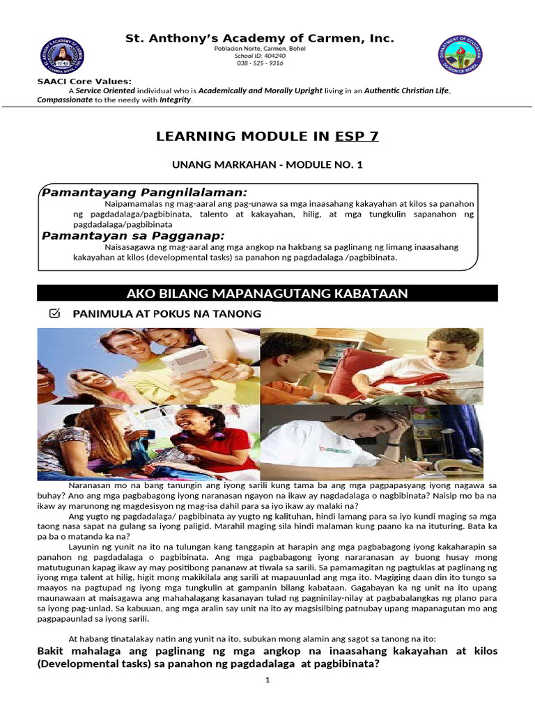 ESP 7 Module-Q1 | PDF