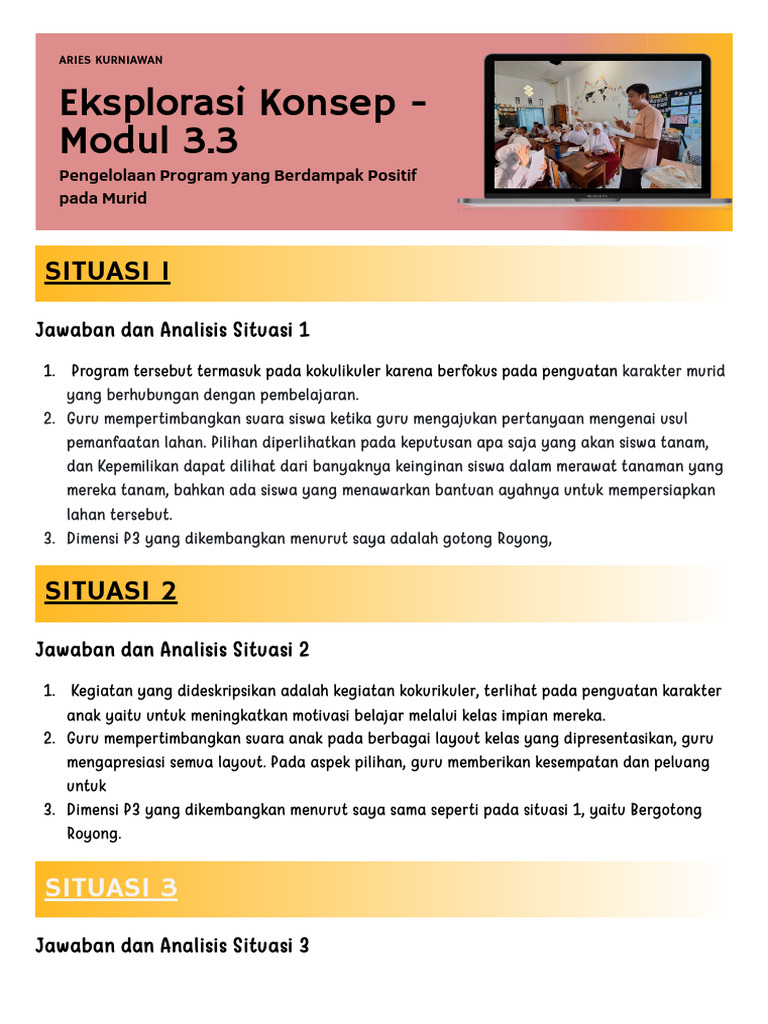 Aries Kurniawan - Eksplorasi Konsep Modul 3.3 - Pengelolaan Probram Yang Berdampak Positif Pada ...