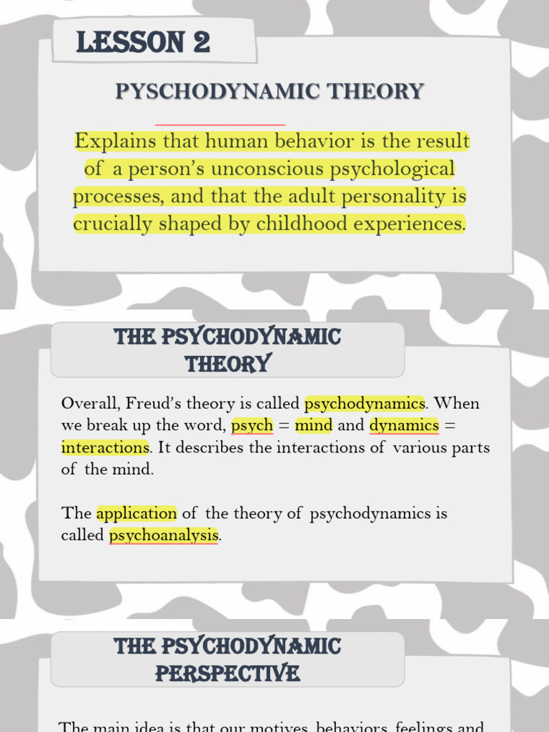 Psychodynamic Theory | PDF