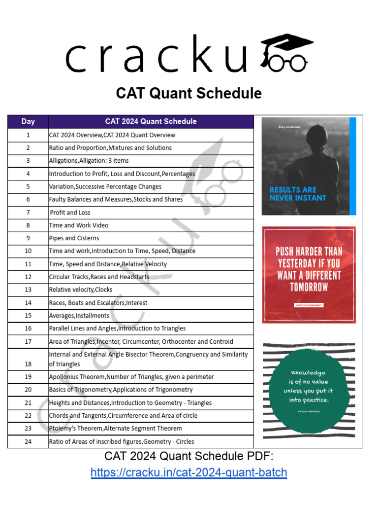 2024 QUANT Schedule-1 | PDF