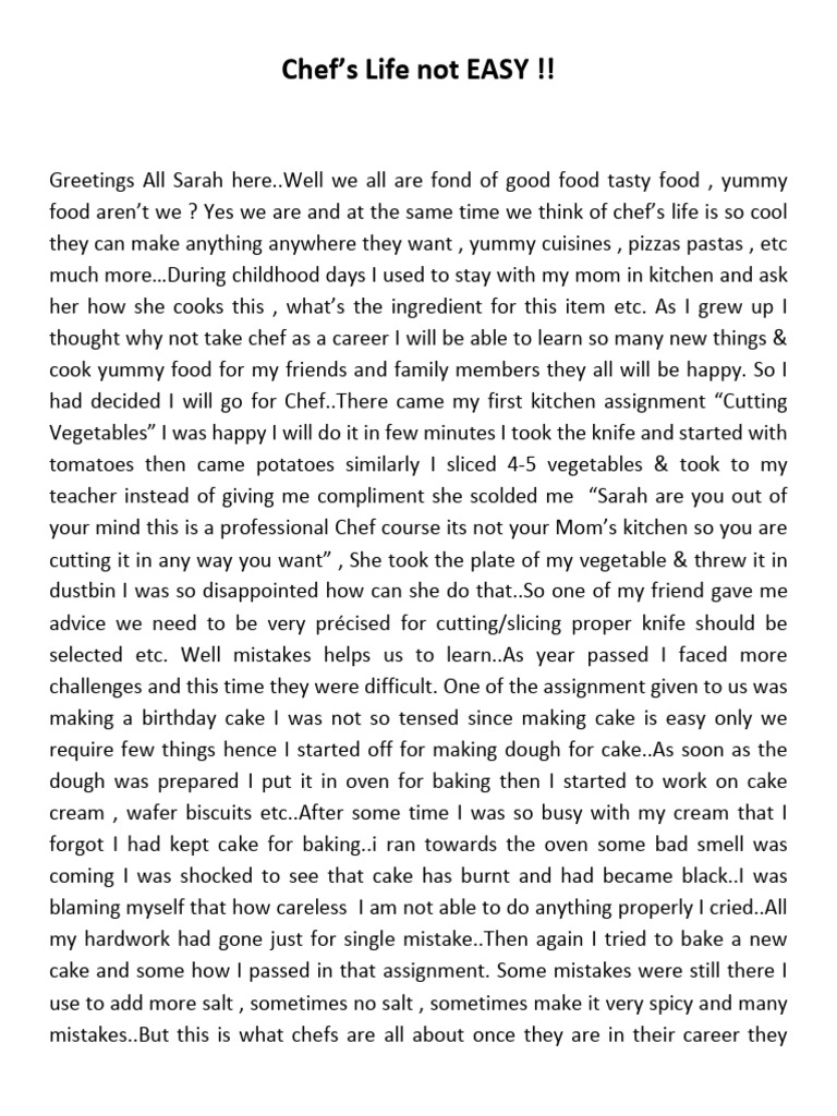 Chef Life | PDF