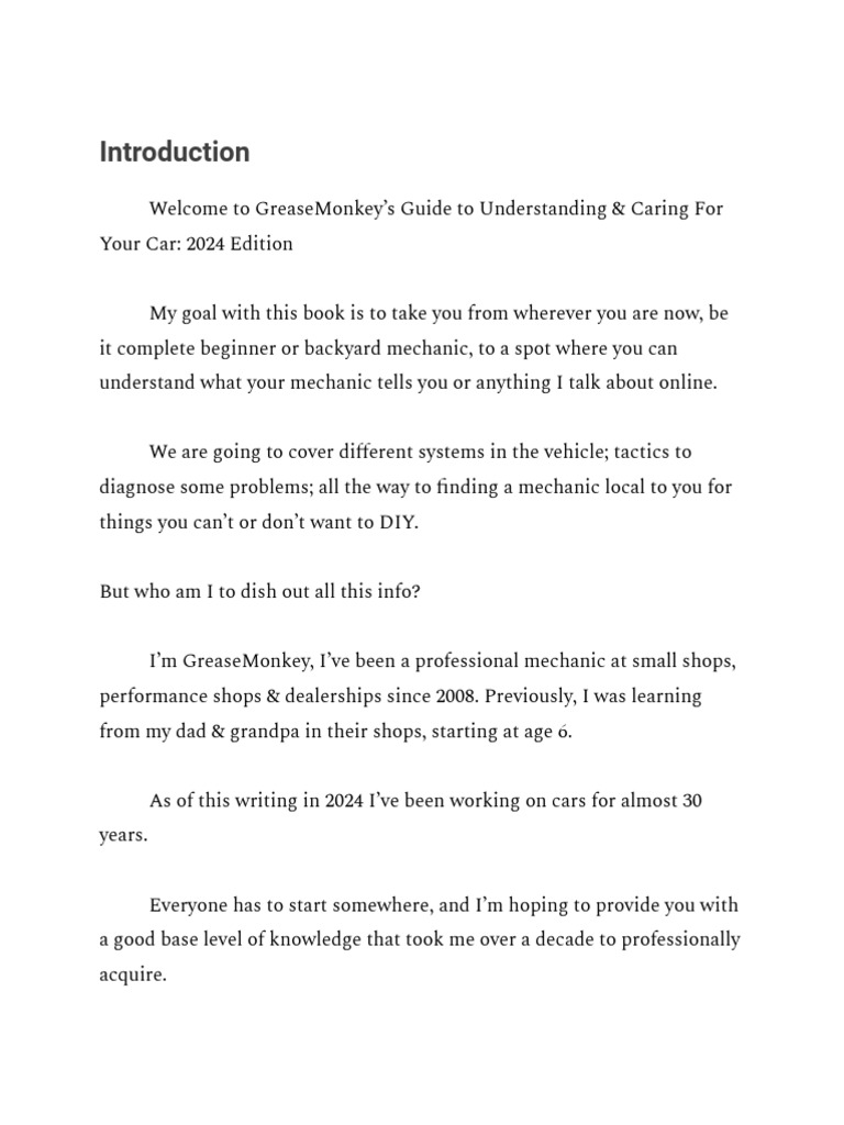 GreaseMonkey's Guide To Understanding & Caring For Your Car: 2024 ...