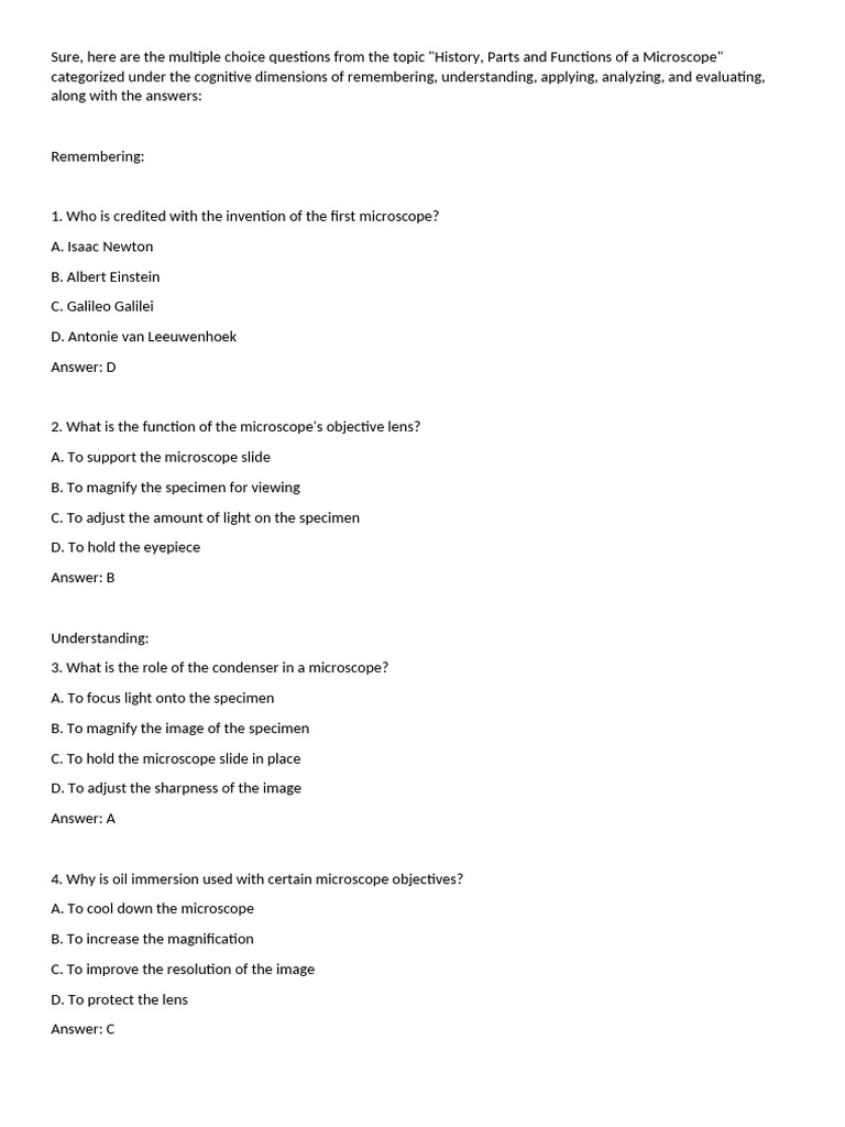 Introduction To Judges Script | PDF | Cell (Biology) | Microscope