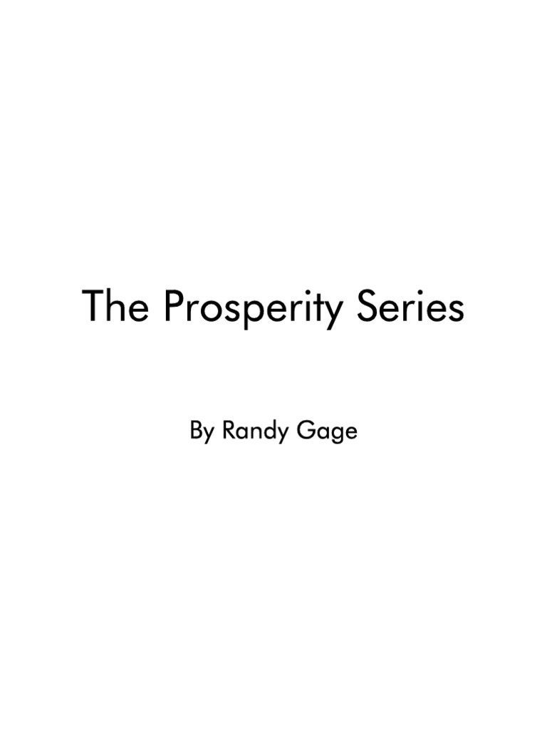 Prosperity Series | PDF | Happiness | Self Esteem