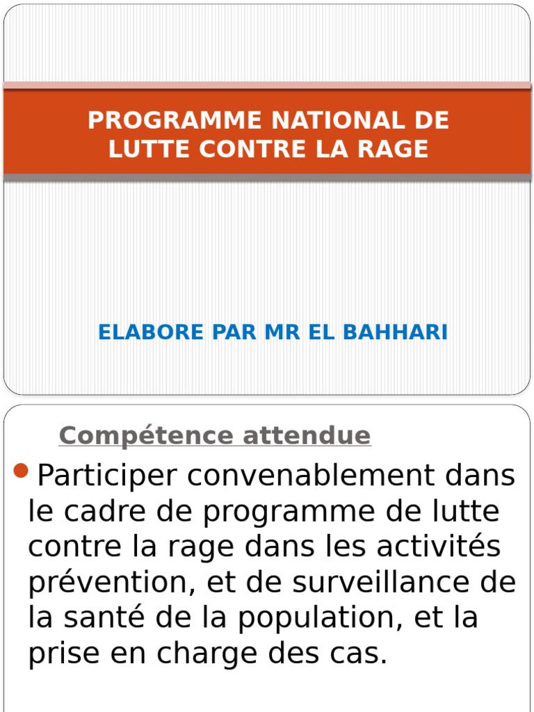 Programme La Rage | PDF