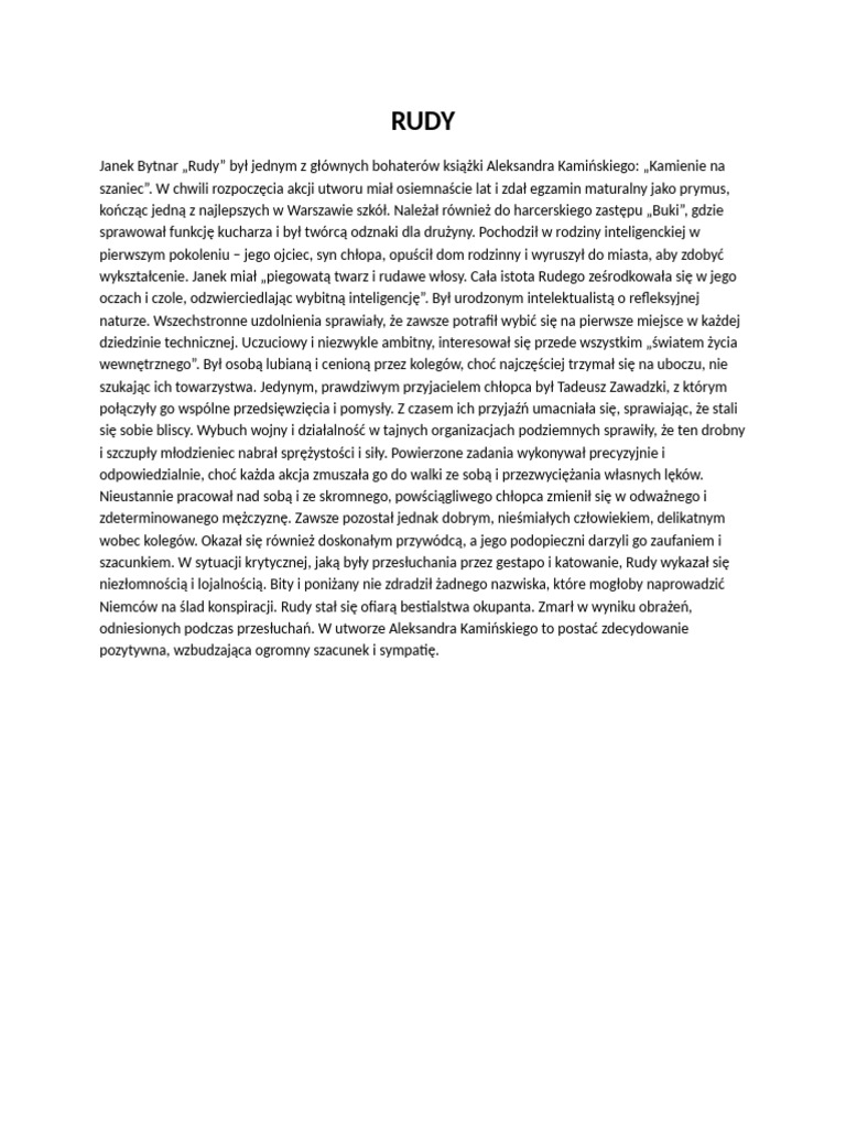 Rudy charakterystyka | PDF