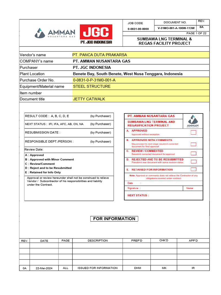 Jetty Catwalk (A1ct01 A2ct01) | PDF