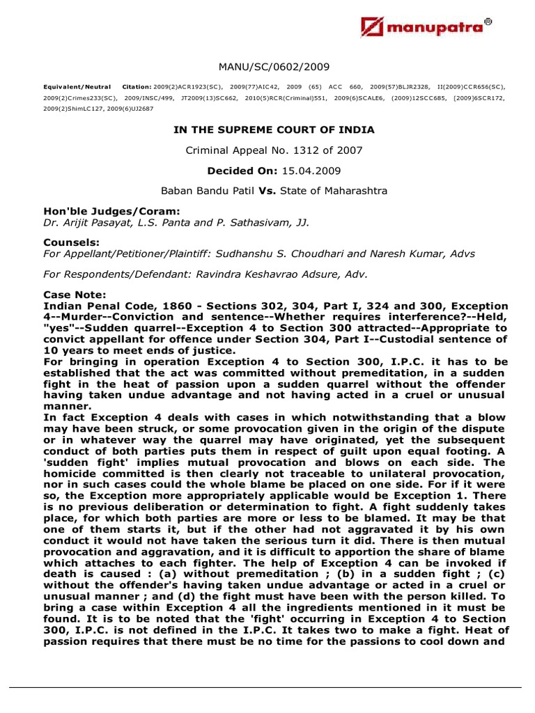 Baban - Bandu - Patil - Vs - State - of - Maharashtra ...