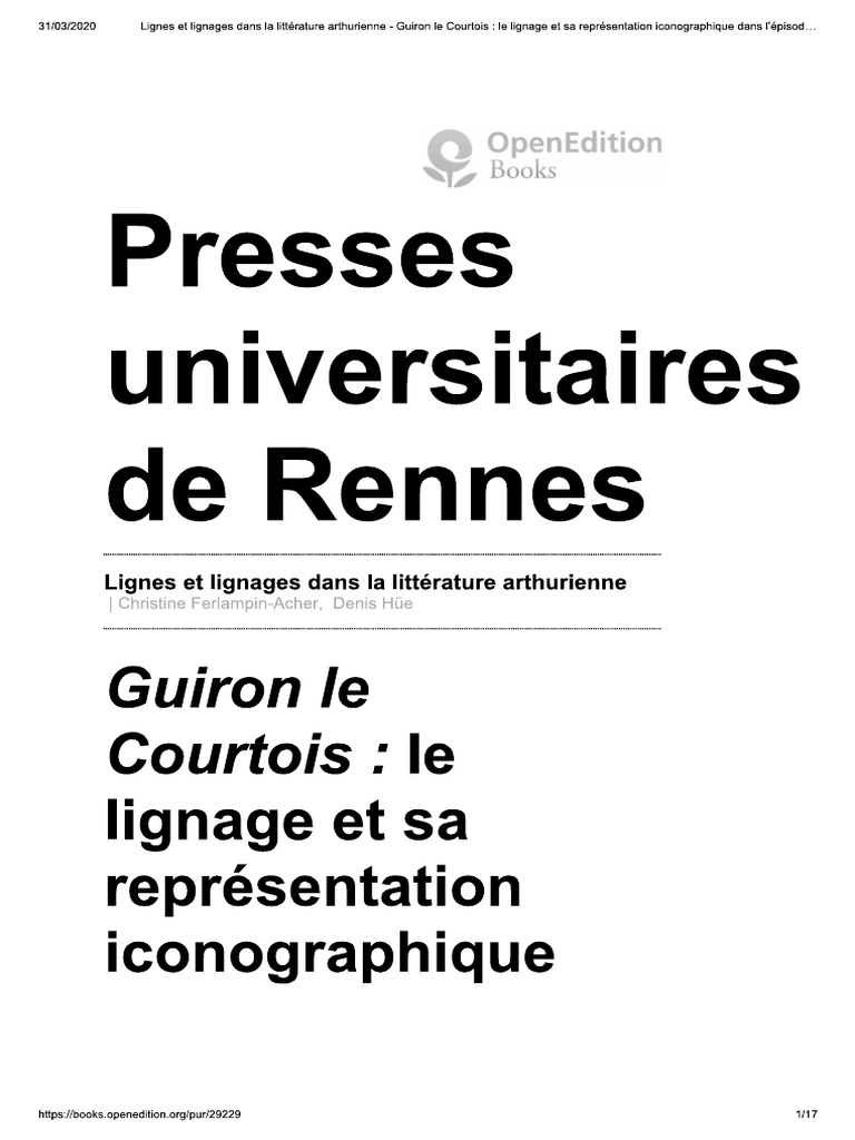 Lignage Guiron Dans Caverne | PDF