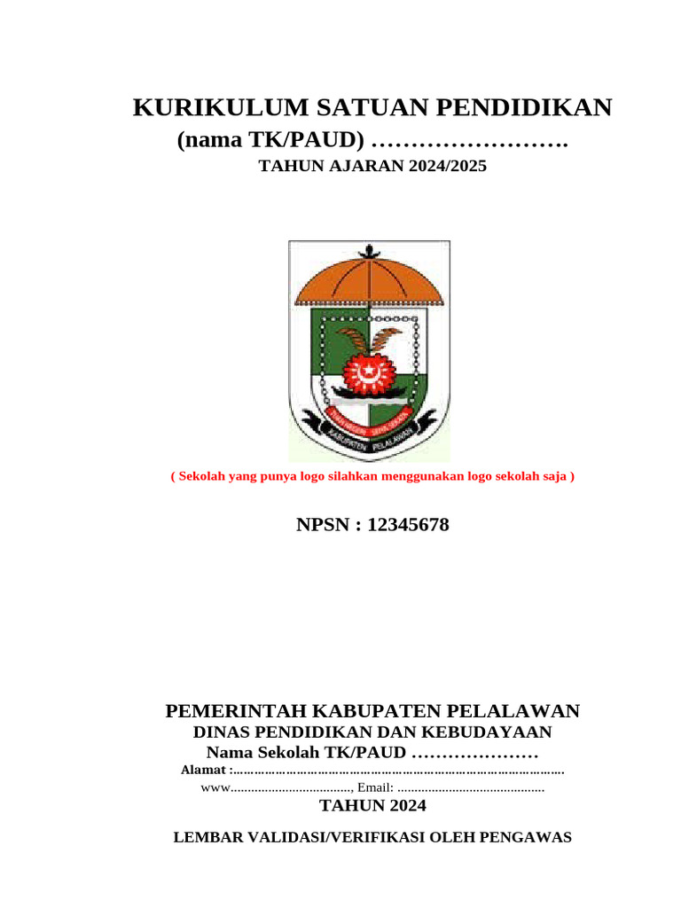 Contoh KSP TK PAUD 2024 | PDF