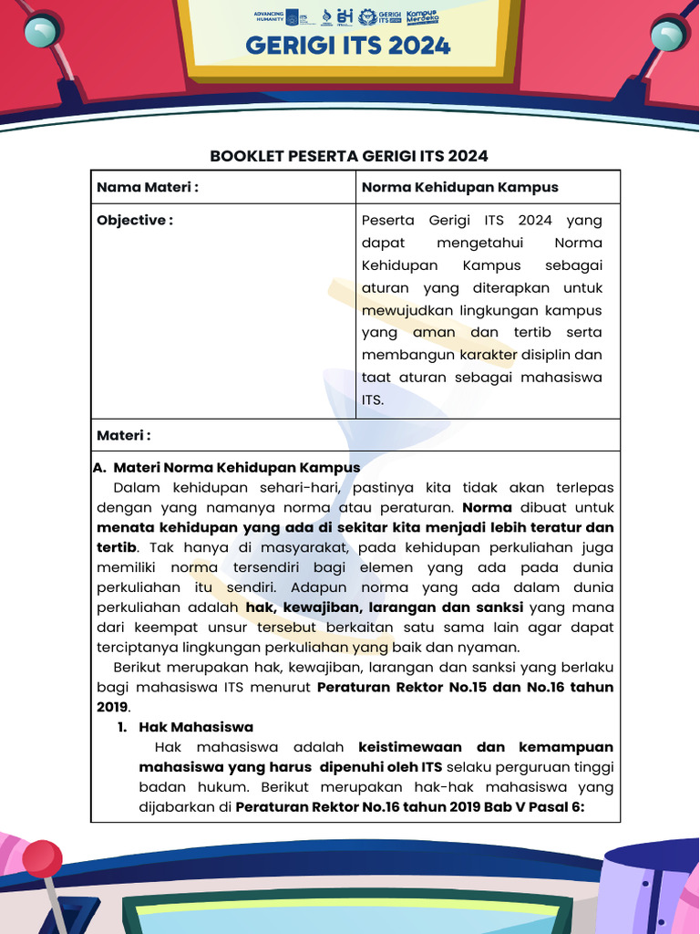 Booklet Peserta NKK | PDF