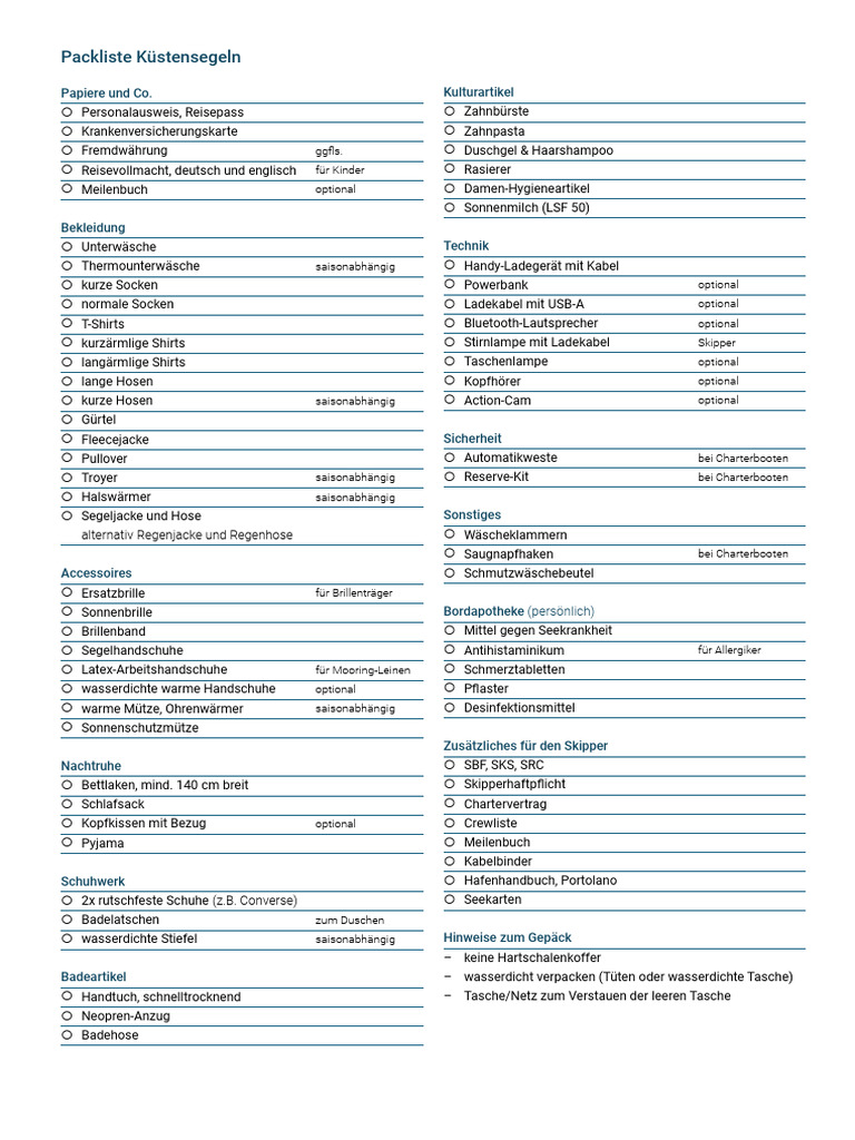 Pack Liste | PDF
