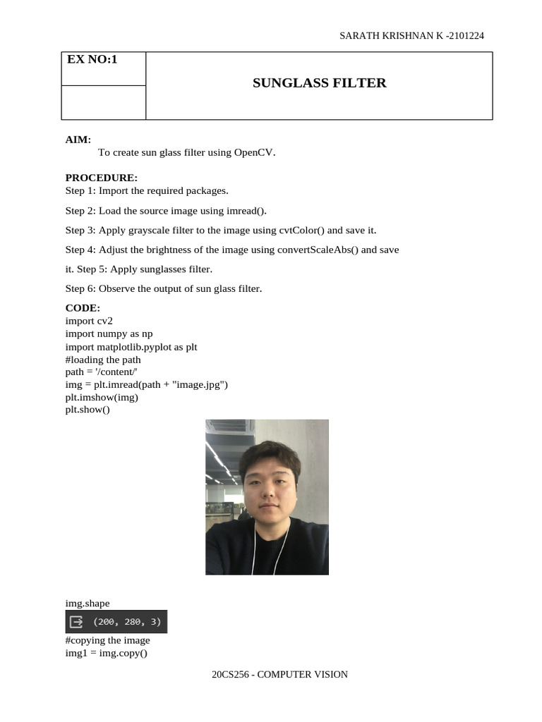 Sarath Opencv | PDF