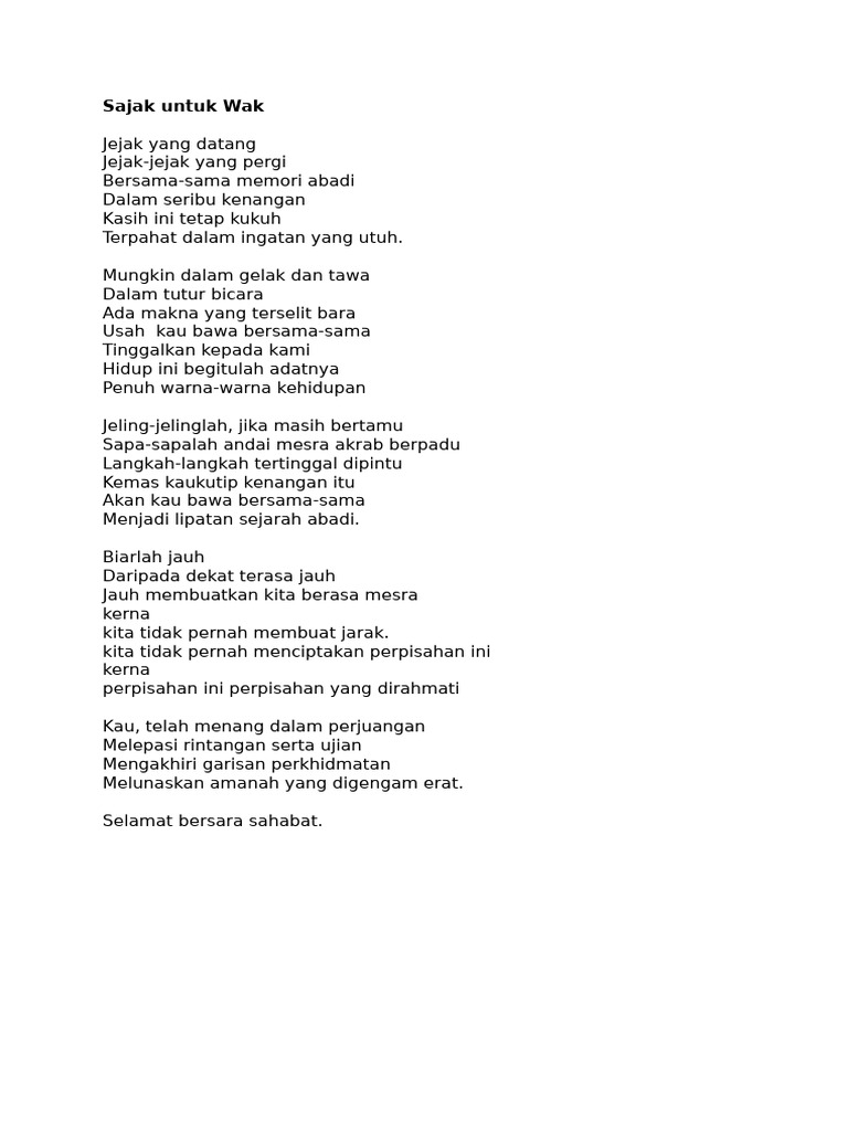 Sajak | PDF