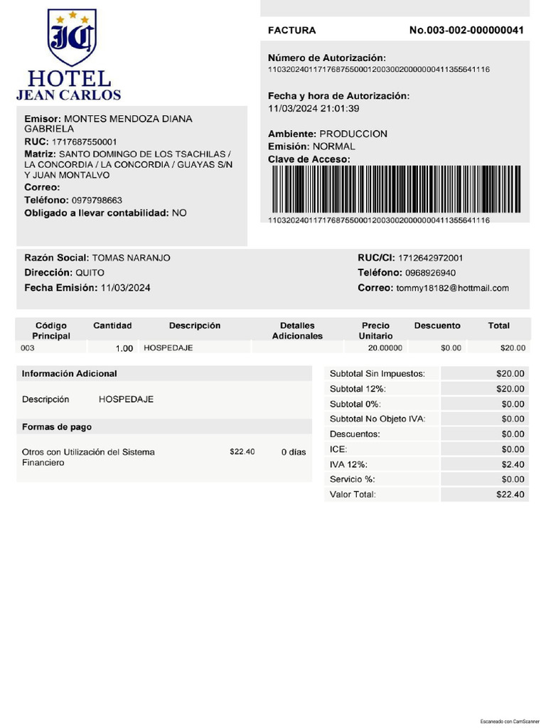 Fac 003-002-000000041 - Tomasnaranjo | PDF