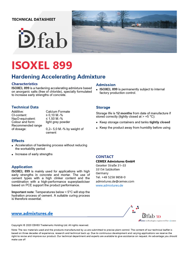 Isoxel 899 D.fab Tds en 2021 | PDF