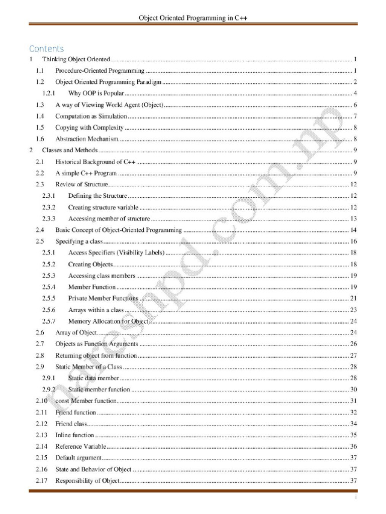 Object Oriented Programming in C++ | PDF