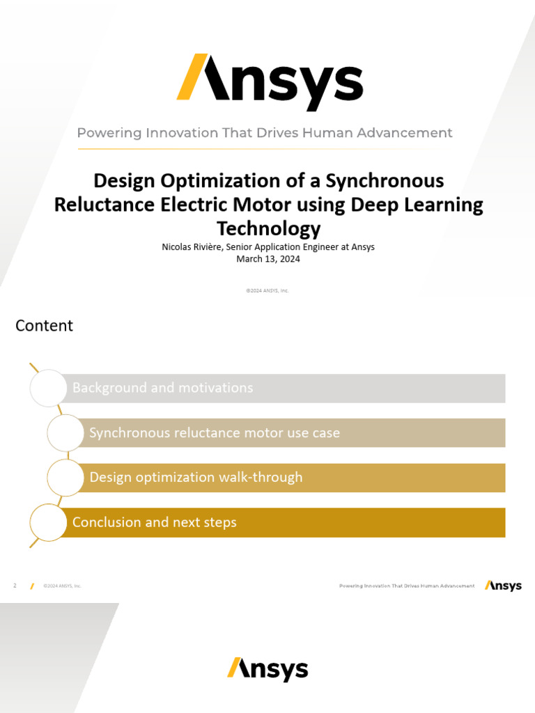 Ansys Design Optimization of A Syncrem Wdeep Learning Technology | PDF