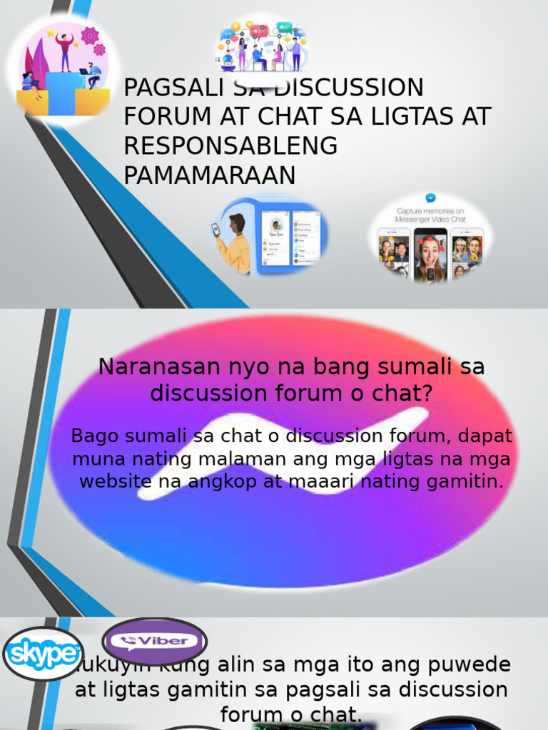 EPP 5 ICT Pagsali Sa Discussion Forum at Chat Sa Ligtas at ...
