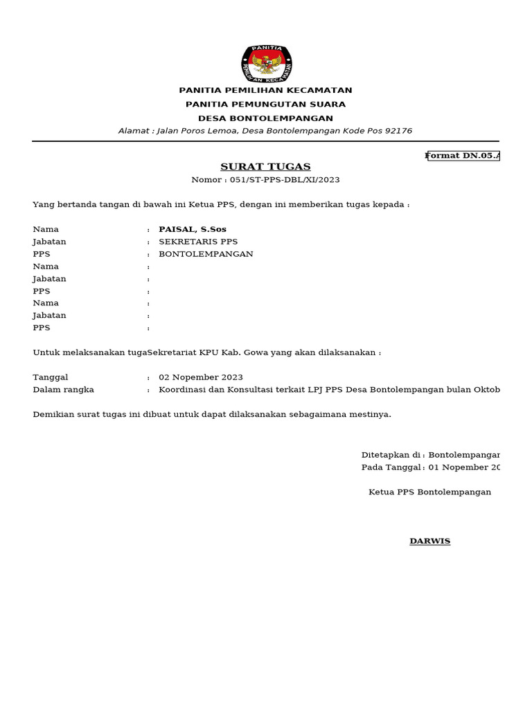 Form SPD - PPS Botlem Nop | PDF