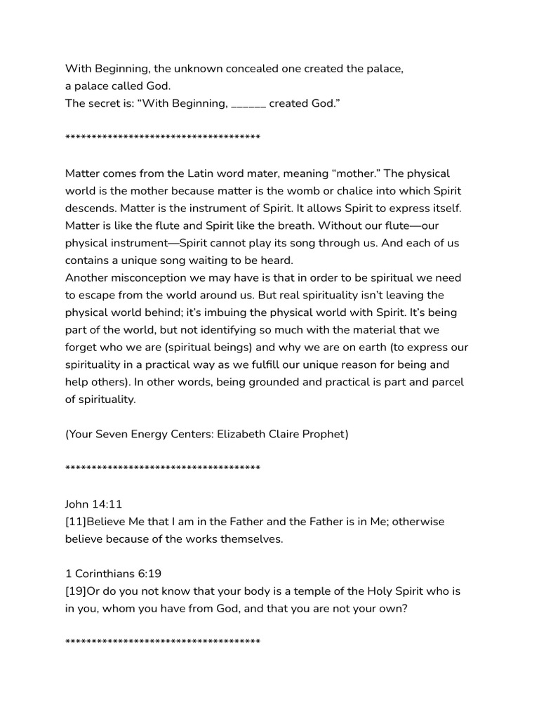 Form, A Palace For God - (Shekinah and Temple) | PDF